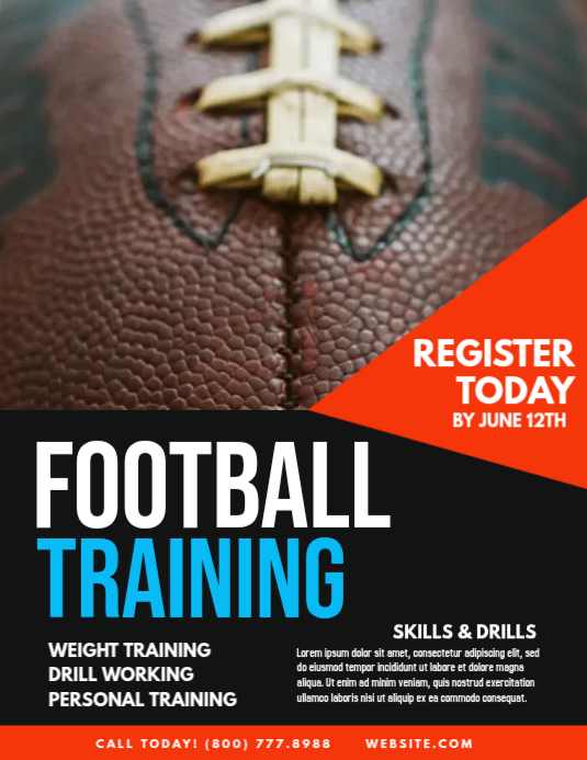 Football training Template | PosterMyWall