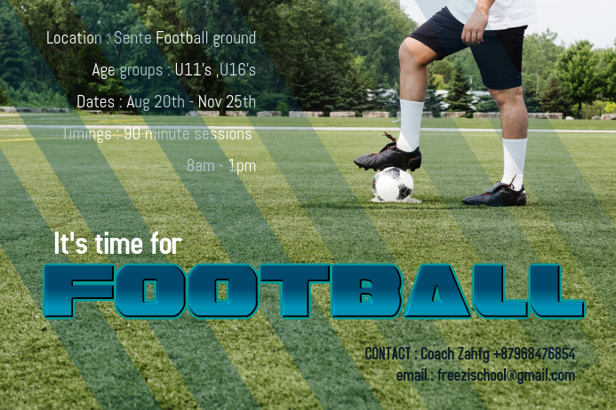 football training poster Template | PosterMyWall