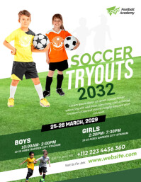 soccer tryouts flyer Template | PosterMyWall