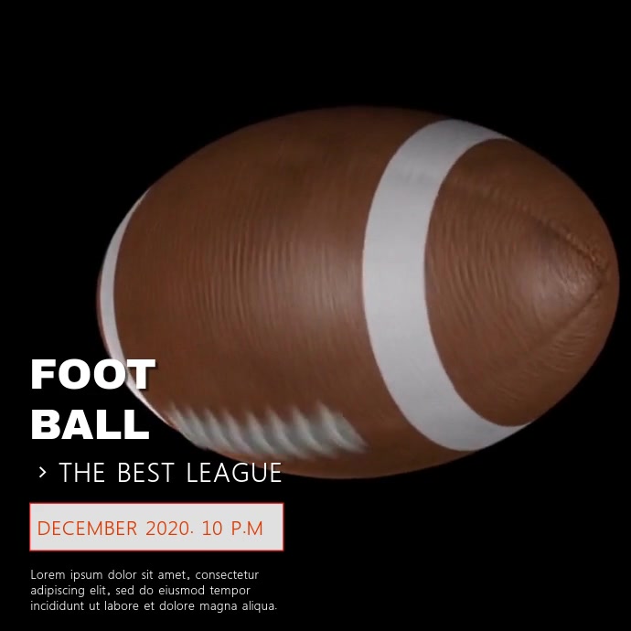 FOOTBALL VIDEO AD TEMPLATE | PosterMyWall
