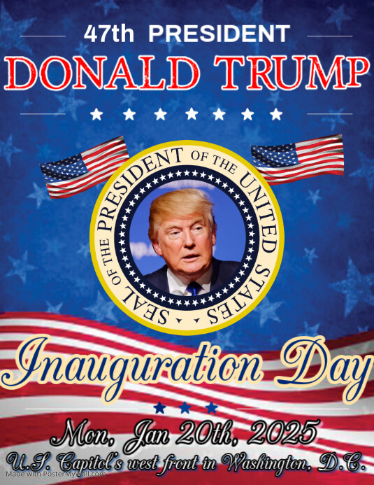 Plantilla de For January 2025 Trump Presidential Inauguration ...