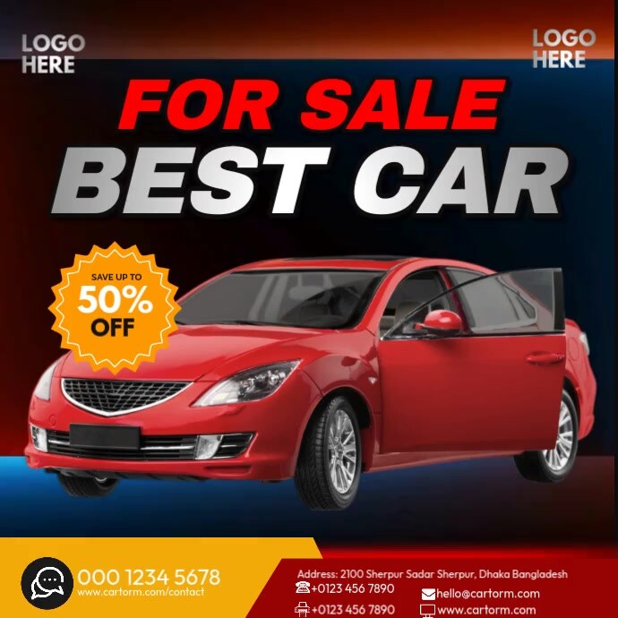 For Sale Best Car Ads Template | PosterMyWall