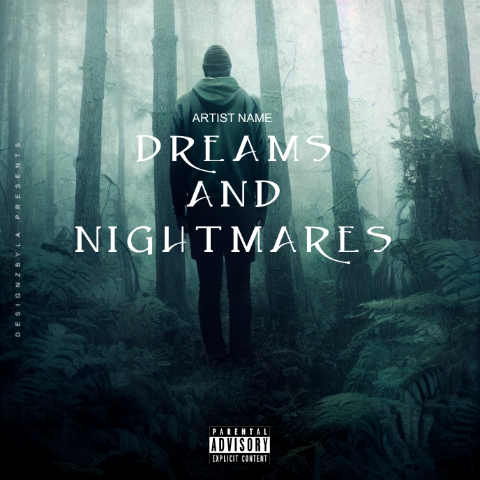 forest woods scary album cover art 1.1 Template | PosterMyWall