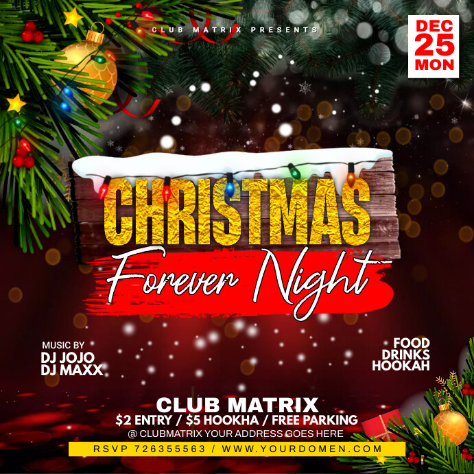 Copy of Forever Christmas Night | PosterMyWall
