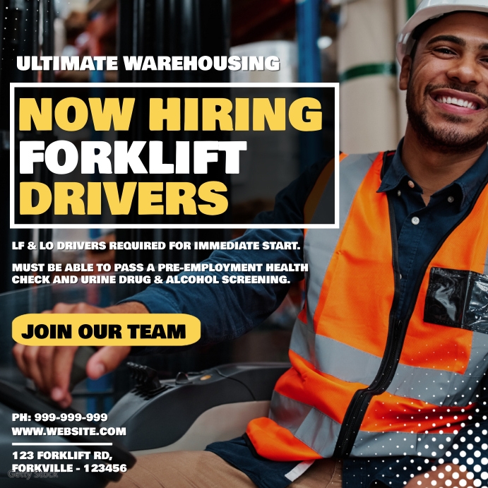 Copy of Forklift Drivers Poster | PosterMyWall