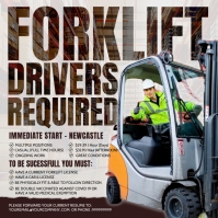 Forklift Drivers Wanted Poster Template | PosterMyWall