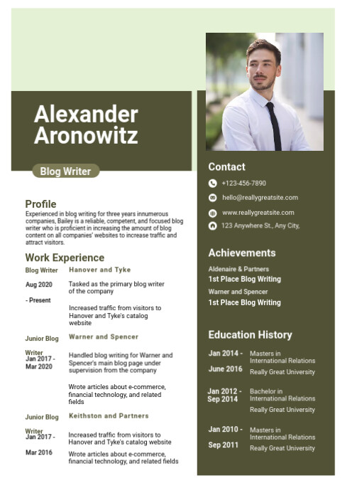 Formal Resume Template | PosterMyWall