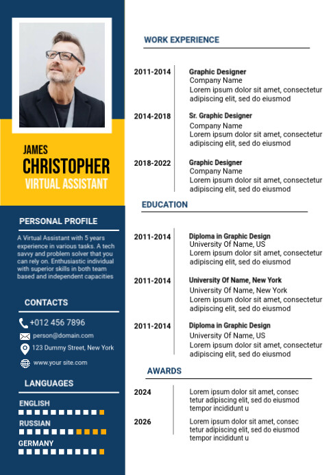 Formal Resume Template | PosterMyWall