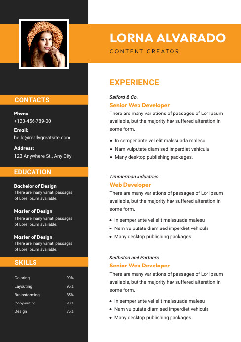 Formal Resume Template | PosterMyWall