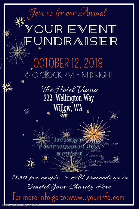 Formal Fundraiser Poster Template | PosterMyWall