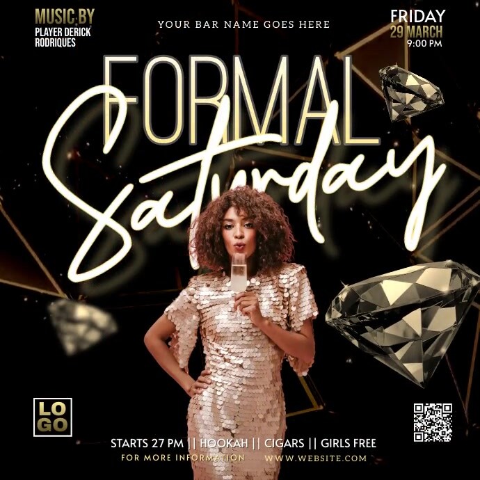 formal ladies night party invitation Template | PosterMyWall