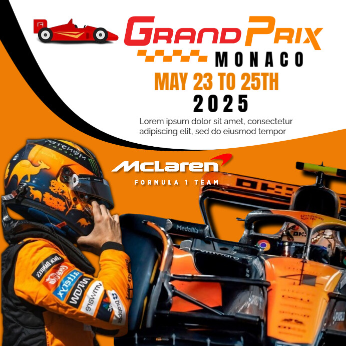 formula 1 tournament 2025 flyer template | PosterMyWall