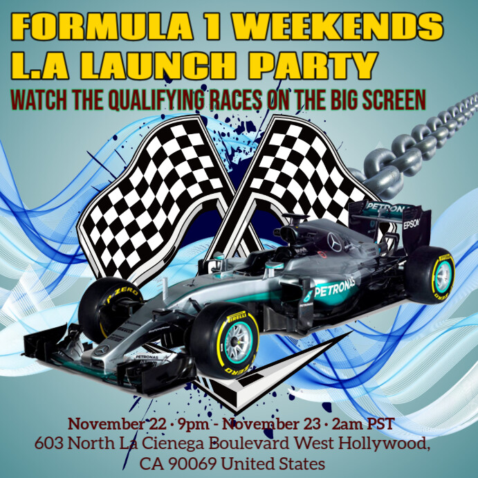 Formula 1 Weekends Party Instagram Post Template | PosterMyWall