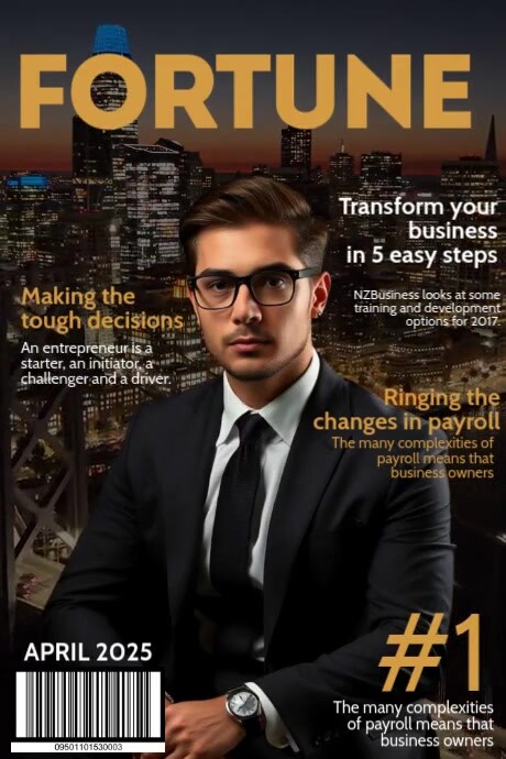 Fortune Business Magazine Template | PosterMyWall