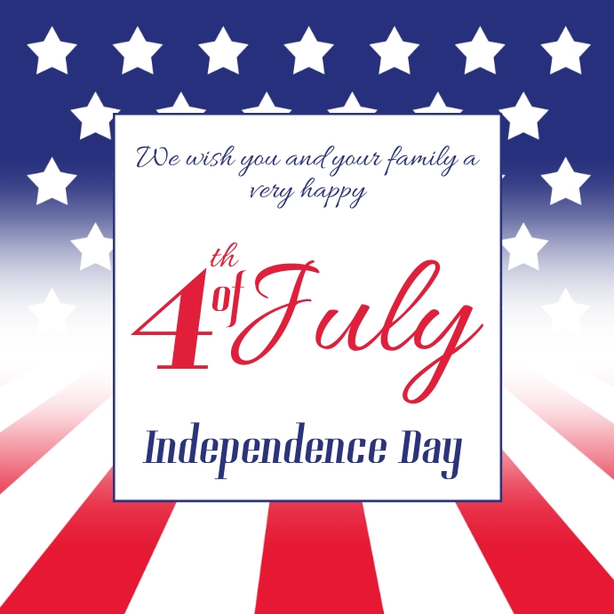 Fourth of July, 4th of July Card Template | PosterMyWall
