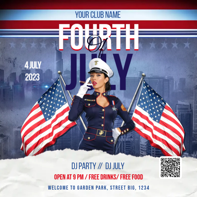 Fourth Of July Template | PosterMyWall