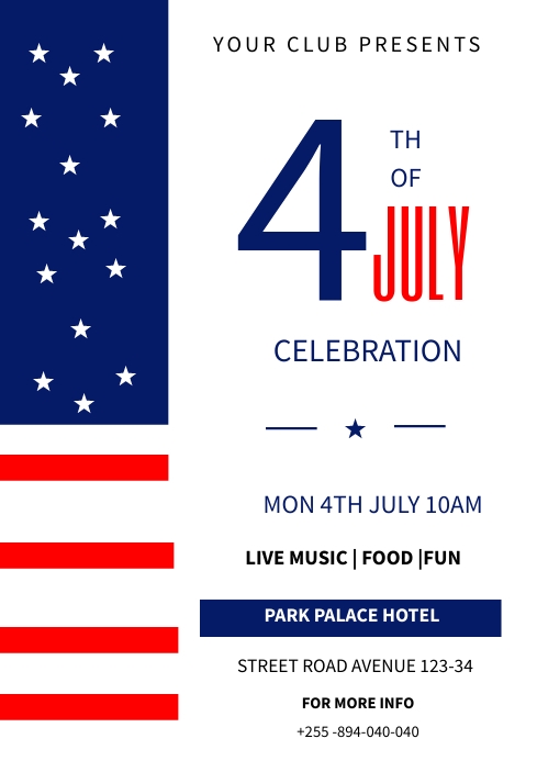 Fourth of July Flyer Template | PosterMyWall