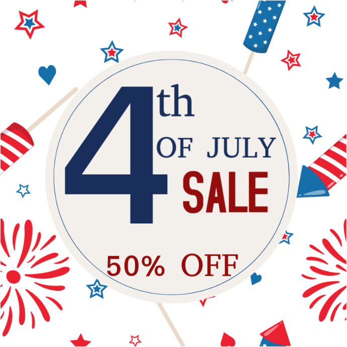 FOURTH OF JULY SALE Template | PosterMyWall