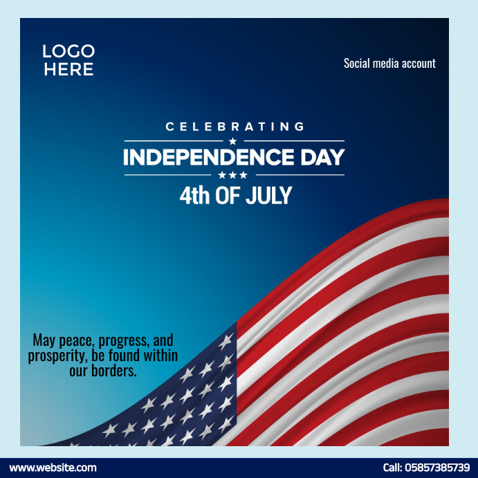 Plantilla de Fourth of July template | PosterMyWall