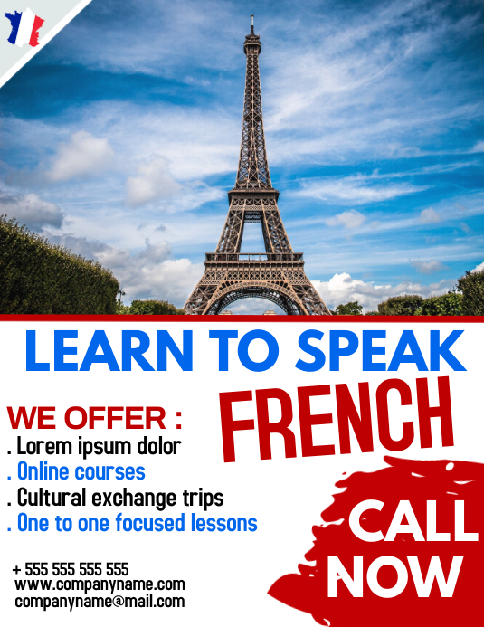 France language school Template | PosterMyWall