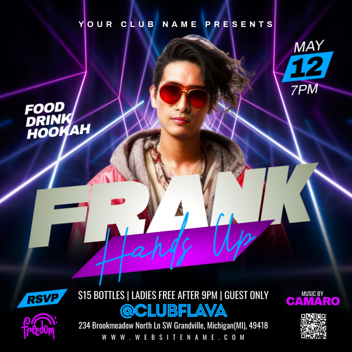 frank hands up Template | PosterMyWall