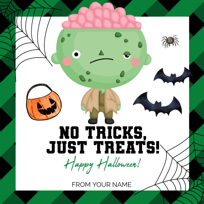Copy of frankenstein halloween gift tags free printable | PosterMyWall