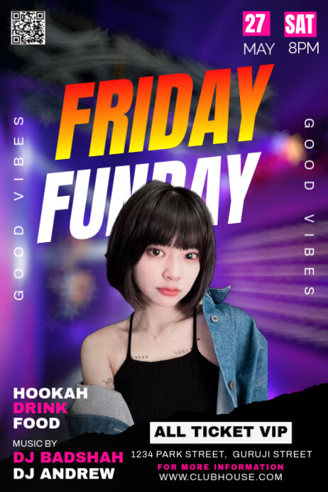 freacky friday dance party Template | PosterMyWall
