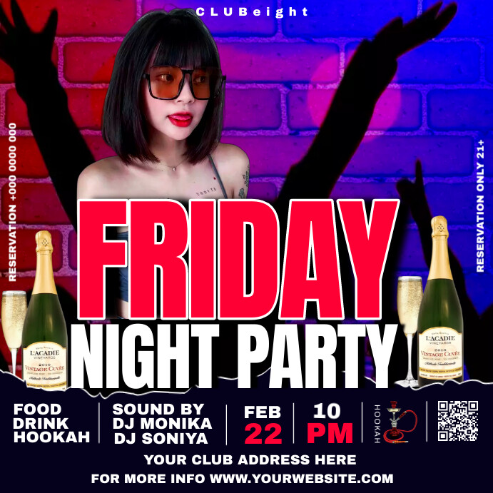 freacky friday dance party Template | PosterMyWall