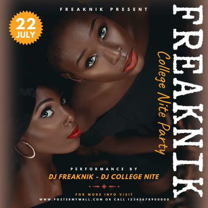 Plantilla de Freaknik College Night Party, Freaknik Post | PosterMyWall