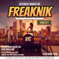 FREAKNIK FRIDAY FLYER Template | PosterMyWall