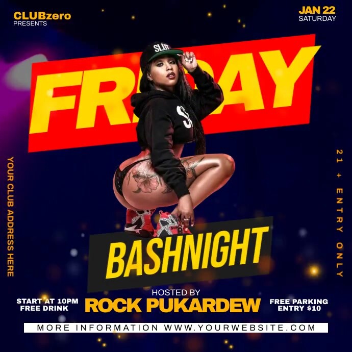 Copy of freaky friday night club party | PosterMyWall