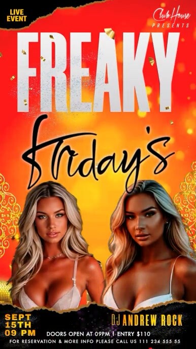 freaky friday night club party Templat | PosterMyWall