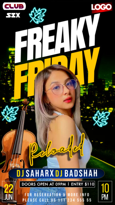 freaky friday night club party Template | PosterMyWall