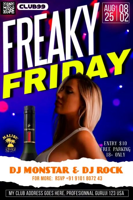 freaky friday night party Template | PosterMyWall