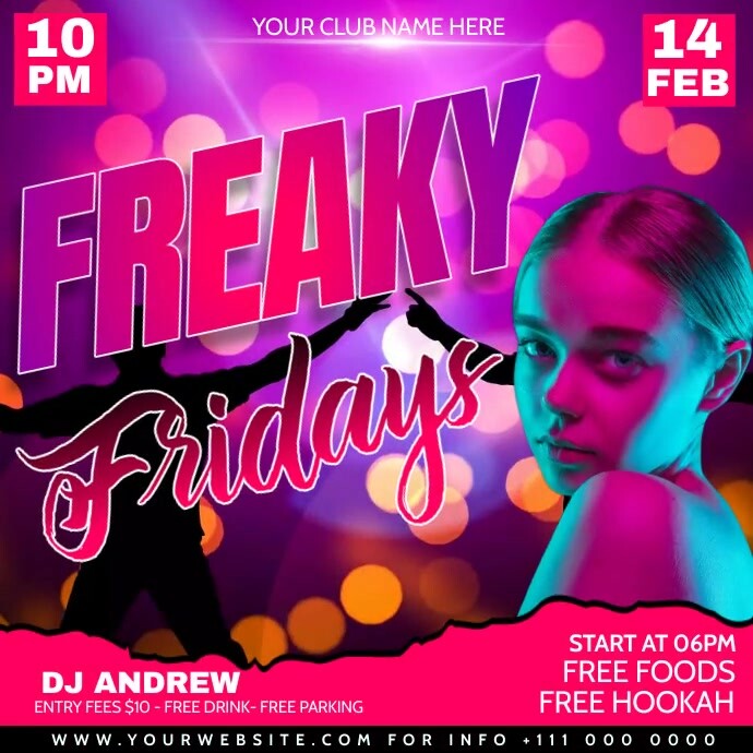 Plantilla de freaky friday night Party | PosterMyWall