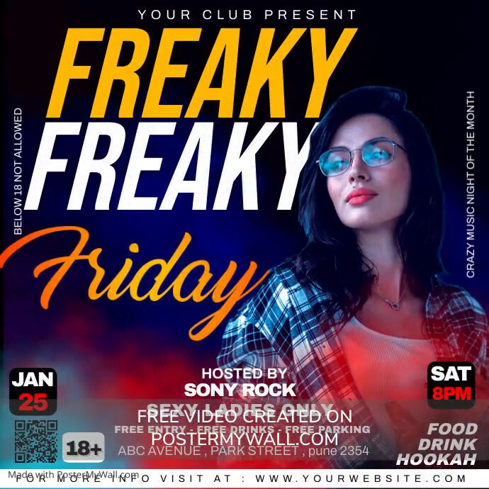 freaky friday night party Template | PosterMyWall