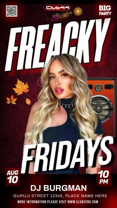 Plantilla de freaky friday night Party Flyer Design | PosterMyWall