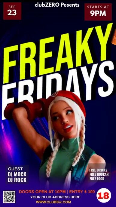 Copy of Freaky Friday night party flyer graphics | PosterMyWall