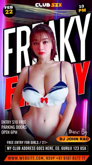 freaky friday night party flyer graphics Template | PosterMyWall