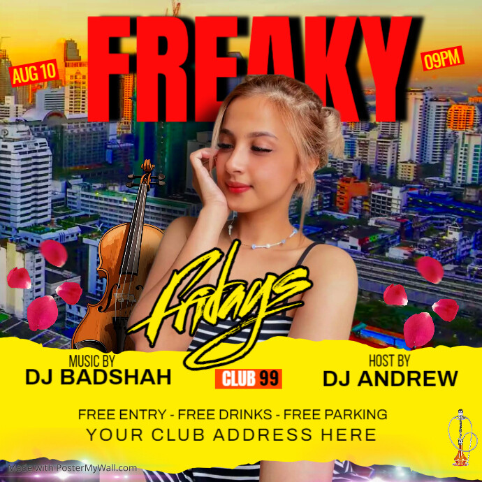 Plantilla de freaky friday night party flyer template | PosterMyWall