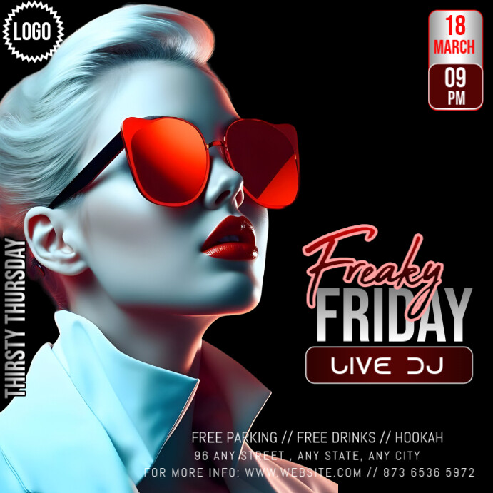 Modèle Freaky Friday party flyer | PosterMyWall