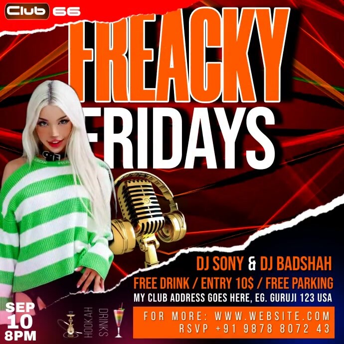 freaky friday Party Social Media Ads Template | PosterMyWall