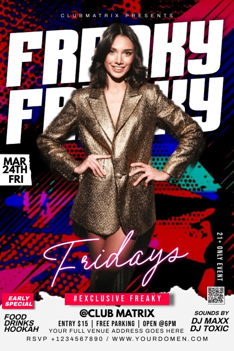 Plantilla de FREAKY FRIDAYS | PosterMyWall
