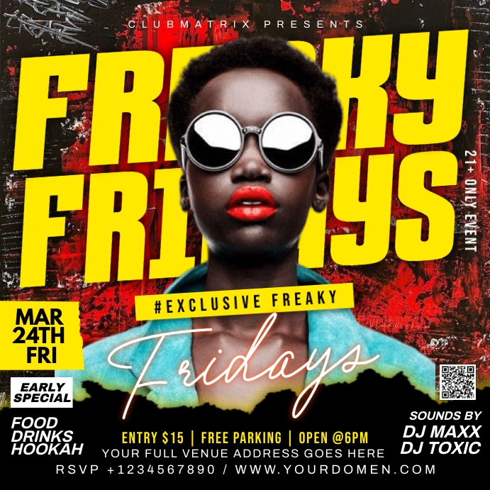 FREAKY FRIDAYS Template | PosterMyWall