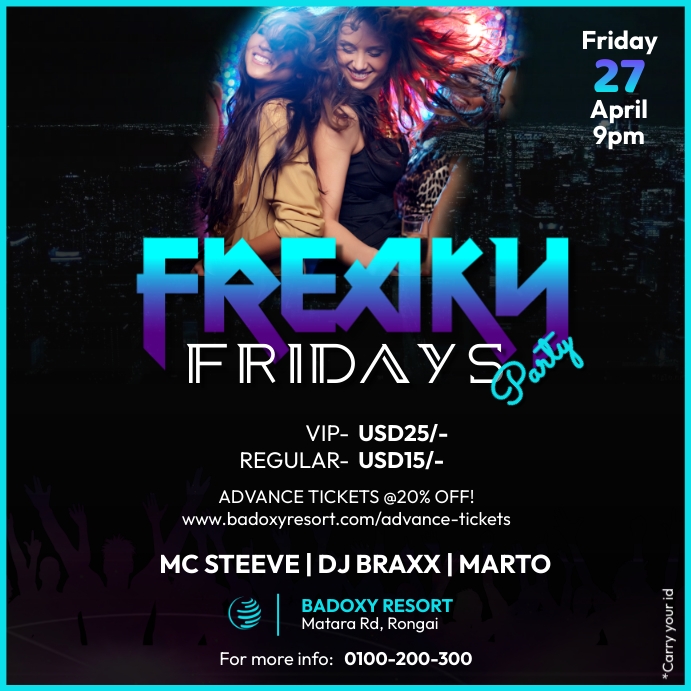 Plantilla de Freaky Fridays | PosterMyWall