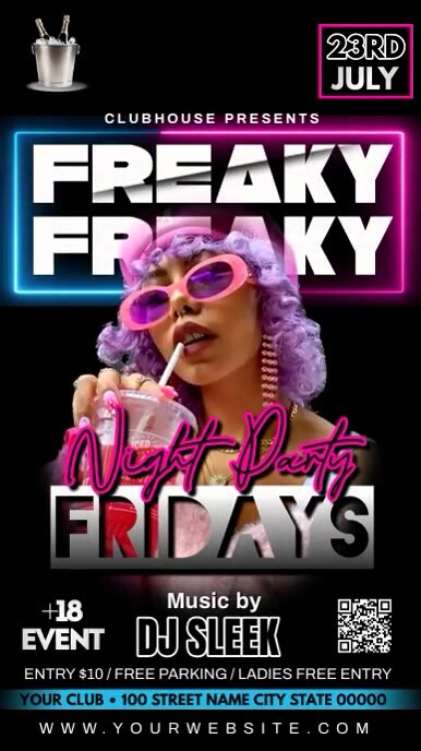 FREAKY FRIDAYS NIGHT PARTY TEMPLATE POSTER | PosterMyWall