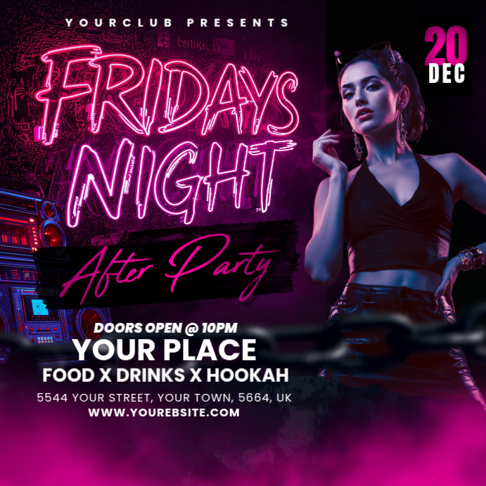 Freaky Fridays Party Flyer Template | PosterMyWall