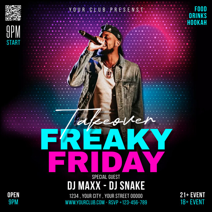 Freaky Fridays Takeover Template | PosterMyWall