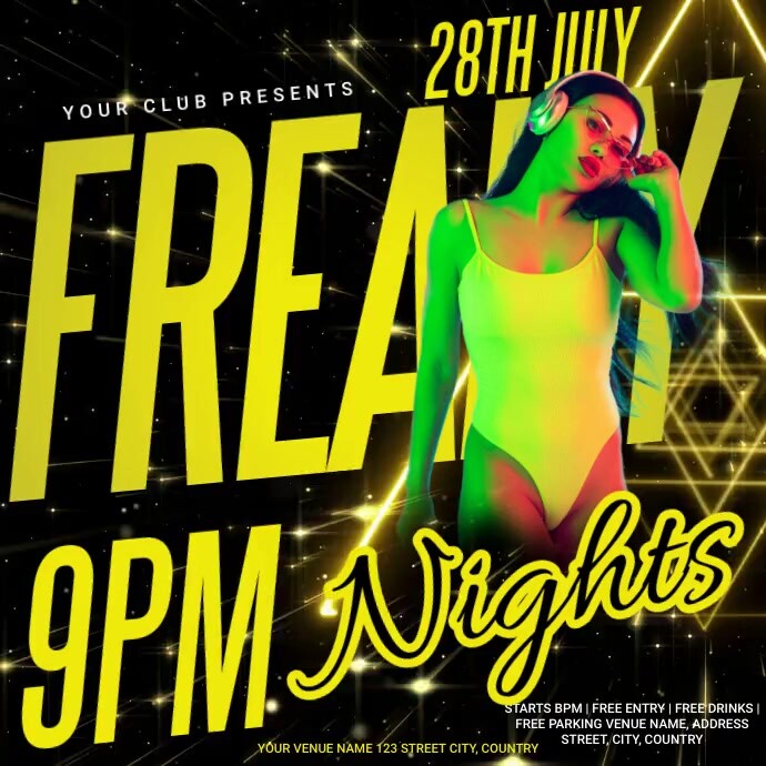 Copy of Freaky night party | PosterMyWall
