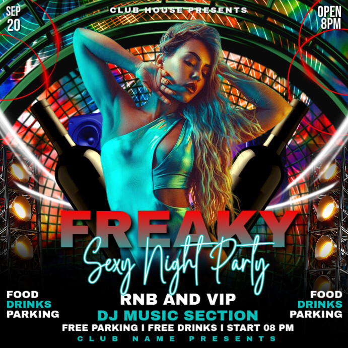 Copy of Freaky Night Party Flyer | PosterMyWall